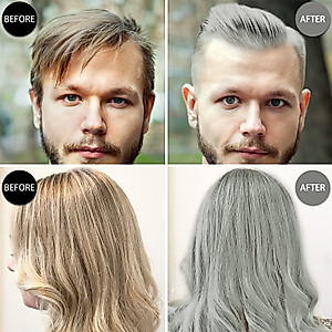 Temporary Silver Gray Hair Wax 4.23oz, Instant Hairstyle Mud Cream, Hair Pomades for Party, Cosplay, Nightclub, Masquerade, Halloween.