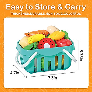 Funpynani 130Pcs Kitchen Playset, Toddler Pretend Cooking Play Pots, Pans, Utensils Cookware, Daily Food Fruit Veges, Shopping Storage Basket, Dessert, Prop Money, Learning Gift for Child （White）