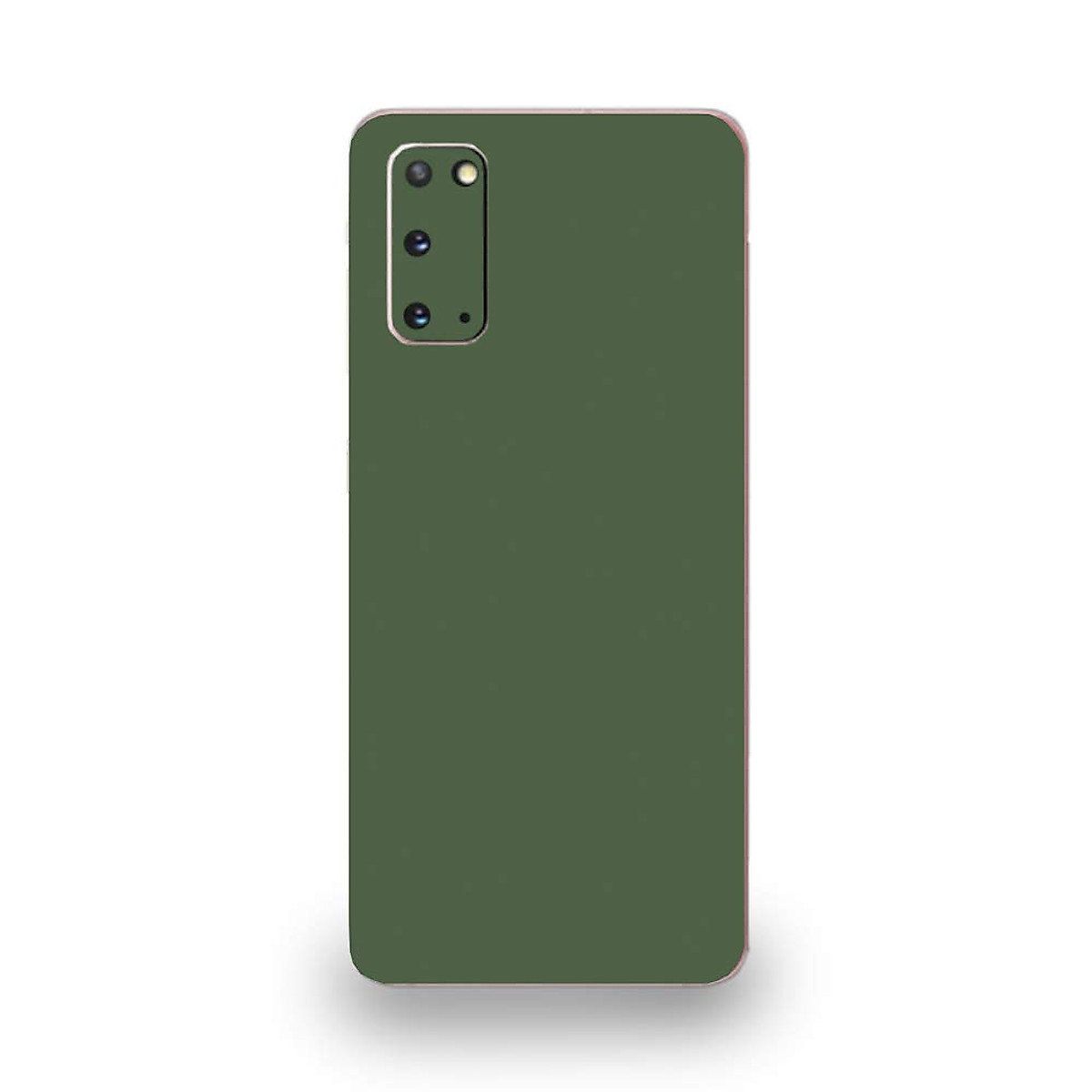 MightySkins Skin for Samsung Galaxy S20 - Solid Olive | Protective, Durable, and Unique Vinyl Decal wrap Cover | Easy to Apply, Remove, and Change Styles | Made in The USA