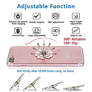 Kinizuxi Phone Ring Stand Holder, 360 Degree Rotation Lovely Flower Phone Ring Holder Finger Grip Compatible with Various Mobile Phones,Tablet and Phone Cases (5 Packs)