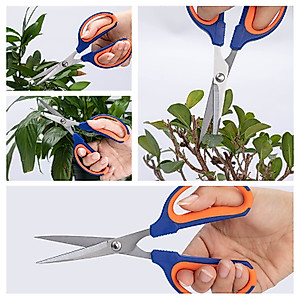 WISEPRO Bonsai Scissors, Gardening Cutters, Sharp Plant Trimming Shears, Flower Pruning Snips, Rose Cutting Tools with Stainless Steel Blade(6PACK)