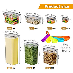 Lifetime Home 30 PACK Airtight Food Storage Containers Set with Lids for Kitchen & Pantry Organization - BPA-Free for Cereal, Pasta, Rice, Vegetables, Fruits & Flour - Markers and Labels Included