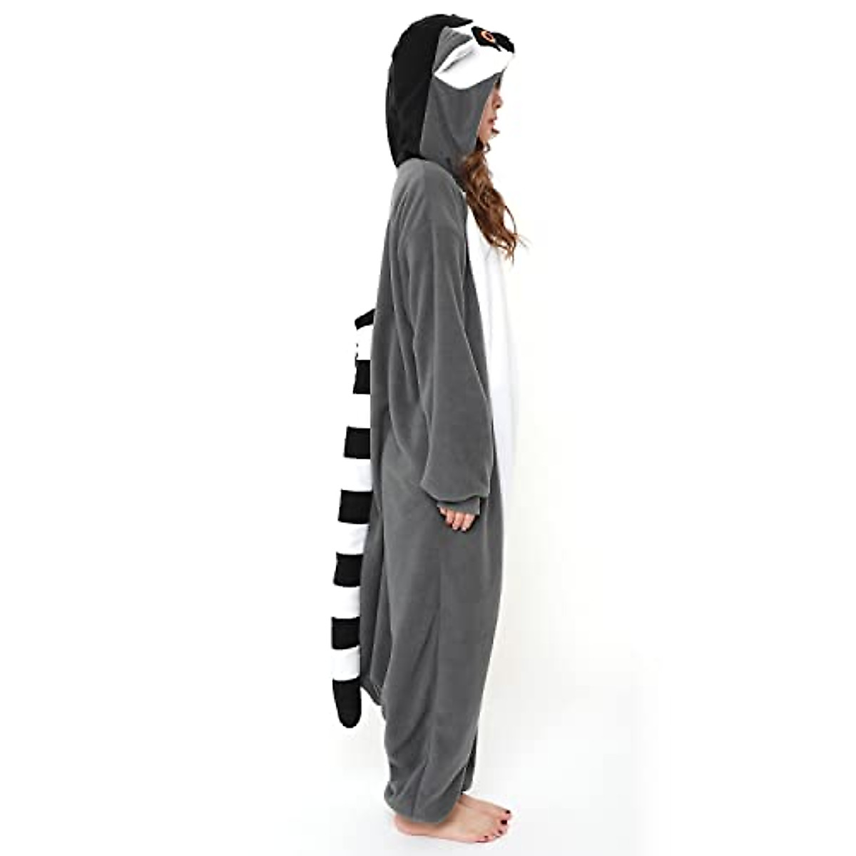 SAZAC Lemur Kigurumi - Onesie Jumpsuit Halloween Costume (Adults)