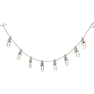 6 Feet Halloween Skeleton Garland - Hanging Human Bones Figurine Banner - Party Decorations for Haunted House Accessories