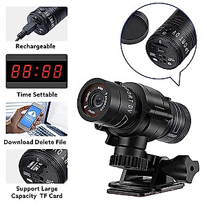 GRABLOOM Bicycles Motorbike Helmets Camera Waterproof Bike Car Video Recorder Sports Action Camera Video Camcorders Durable Bike Video Camera Outdoor Camera Waterproof Bike Accessory