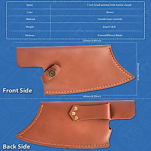 XYJ Leather Sheath Edge Guards Blade Protector With Loop Belt For Outdoor Camping