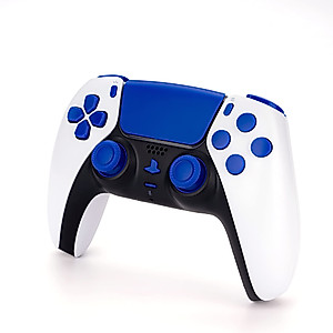 Z&Hveez Replacement Buttons Kit for PS5 Controller, D-pad & Action Buttons & L1 R1 L2 R2 Triggers & Faceplate Cover, Full Set Buttons with Repair Tools For DualSense Controller (Blue)