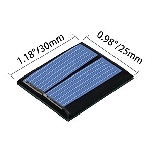 10Pcs Mini Solar Panels for Solar Power, 1V 80mA Mini Solar Panel Kit DIY Electric Toy Photovoltaic Cells Solar Epoxy Cell Charger 1.18"*0.98" (30mm*25mm)