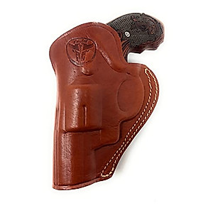 Cardini Leather Premium IWB Leather Holster for Concealed Carry | Fits Smith & Wesson K Frame and N Frame Revolvers, Model 60 | Rock Island M206 2" | Other 38 Special Revolvers