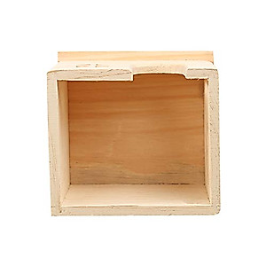 Hamster Wooden House Small Animals Hideout Home for Rat Mice Gerbil Mouse Rabbit Cage Play Hut (S)