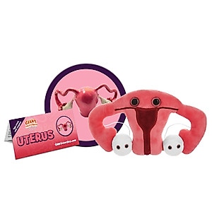GIANTmicrobes Uterus Plush Toy, Uterus Stuffed Animal, Uterus Gifts, Uterus Plush, Hysterectomy Gifts, Endometriosis Gifts, Gynecologist Gifts,Obgyn Gifts, Feminist Gifts, Fertility Gift,Get Well Gift