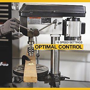 Klutch Floor Drill Press - 16-Speed, 13in. 3/4 HP, 120V