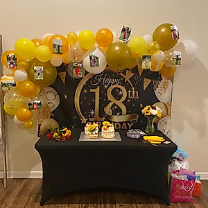 FORLIFE Spandex Table Covers 8ft，Fitted Tablecloth for 8ft Rectangular Tables, Stretch Patio Table Covers, Universal Spandex Table Cover for Wedding, Banquet, Party (8ft, Black)