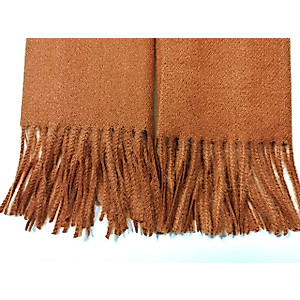 Shanlin Large Size Unisex Imitation Cashmere Winter Scarves for Men and Women (Caramel)
