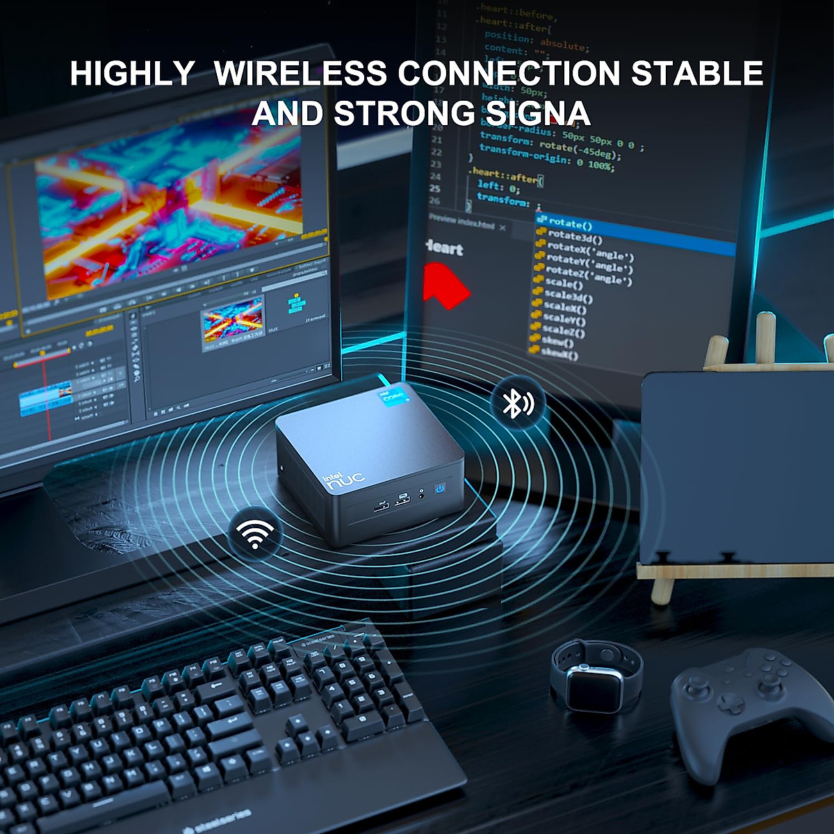 Intel NUC 13 Pro Arena Canyon NUC13ANHi7, 5.0 GHz Frequency, Core i7-1360P CPU, 12C 16T, Iris Xe Graphics, 32GB RAM, 1TB M.2 SSD, Windows 11 Pro, 8K 4-Screen Display, WiFi 6E, BT5.3