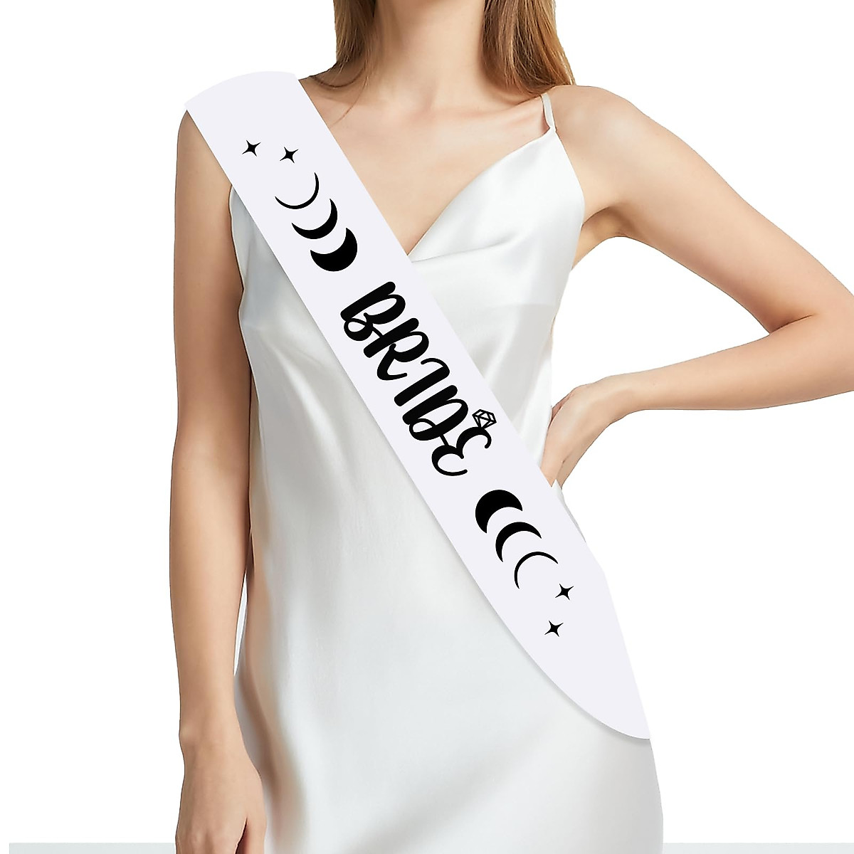 Serencatcher Halloween Bachelorette Party Sashes, 7pcs Halloween Sash and Bride’s Coven Sash White and Black for Witchy Halloween Bachelorette Party Halloween Bridal Shower Decorations Bride to be