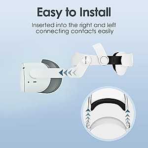 Elite Strap for Oculus 2 Accessories, Adjustable and Lightweight Head Strap for Enhanced Support & Balance Weight in VR