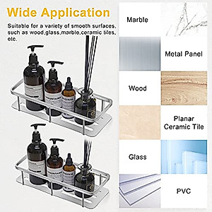 Bathroom Shelf Wall Mounted,Shower Shelf Basket Storage Organizer Rack Suitable for Kitchen,Bathroom