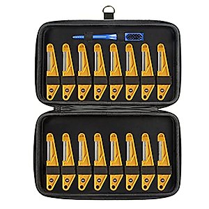 MusicNomad Diamond Coated Nut File Complete Shop Set - 16 pc. w/Storage Case + Cleaning Brush