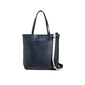 Madewell Women's The Zip-Top Medium Transport Tote, Dark Baltic, Blue, One Size