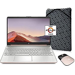 HP Pavilion Laptop (2021 Latest Model), AMD Athlon 3050U Processor, 16GB RAM, 256GB SSD, Long Battery Life, Webcam, HDMI, Bluetooth, WiFi, Rose Gold, Win 10 (Renewed)