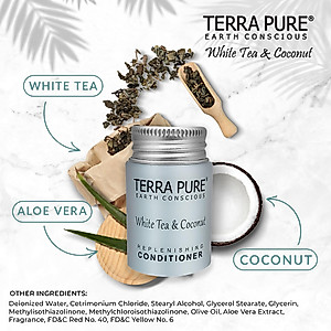 Terra Pure White Tea & Coconut Conditioner, Travel Size Hotel Amenities, 1 oz. (Case of 100)