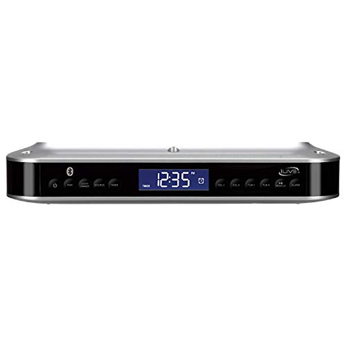 iLive Wireless Under Cabinet Bluetooth FM Radio, 9.09 X 7.32 X 2.44 Inches, Includes Mounting Hardware (IKB318S)