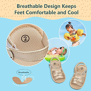 CENCIRILY Infant Baby Girls Boys Sandals Summer Beach Outdoor Bowknot Soft Rubber Sole Toddler Princess Dress Flats Walking Shoes