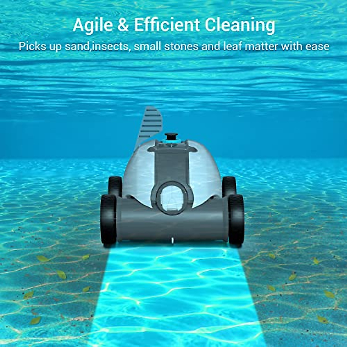 AIPER Cordless Robotic Pool Cleaner, Pool Vacuum with Upgraded Dual-Drive Motors, Auto-Dock Technology, Up to 90 Mins Cleaning for Above/In-ground Pools with Flat Floor Up to 861 Sq Ft-2022 Upgraded