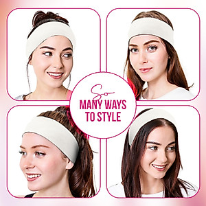 Styla Hair Headbands for Women Stretch Fashion Headbands 10 Pack Non-Slip Head Wraps Great for Spa, Sports, Yoga, Pilates, Running, Gym Headband, Workouts - Variety
