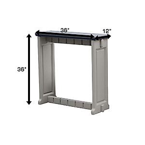 Leisure Accents Single Bar Set Includes 2 Barstools Deep Grey Top & Warm Grey Base Ideal for Patio Hot Tub Area Backyard Durable WeatherResistant Design Easy Nohardware Assembly Proudly Made in USA