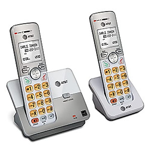 AT&T EL51203 - 2 Handset DECT 6.0 Cordless Home Phone Full-Duplex Handset Speakerphone, Backlit Display, Lighted Keypad, Caller ID/Call Waiting, Phonebook, Eco Mode, Voicemail Key, Quiet Mode,Intercom