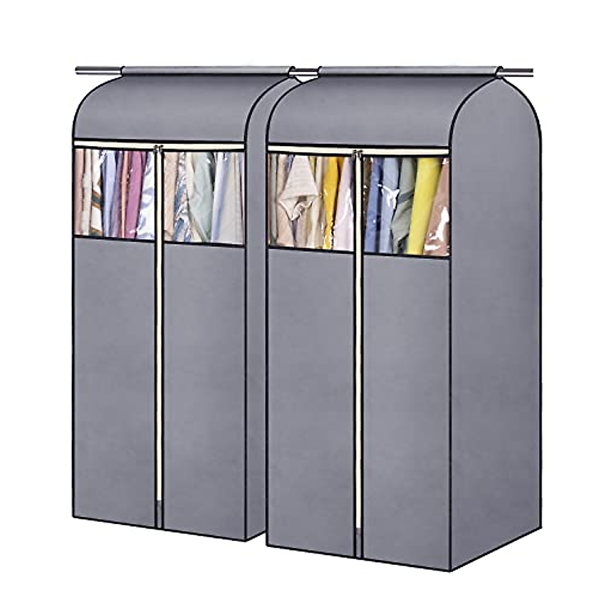 SLEEPING LAMB 54'' Hanging Garment Bags for Closet Storage and Heavy Duty Clothing Racks for Hanging Clothes