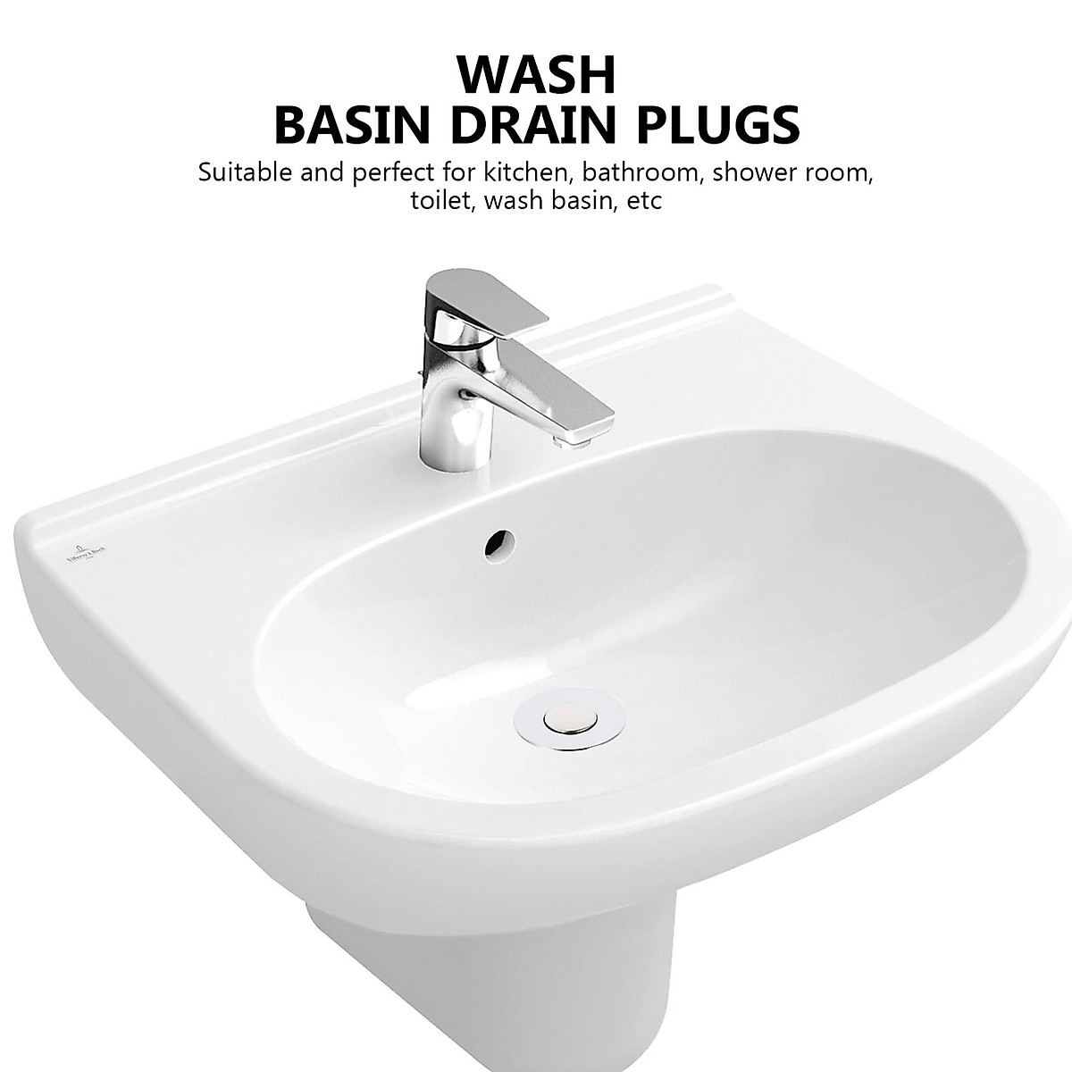 Hemobllo Wash Basin Drainer Filter Water Bathtub Strainer Wash Basin Press Plugs Bathroom Drain Bounce Drain Plug Drain Stoppers Kitchen Sink Drainer Plug Blush Abs Plating Body Washbasin