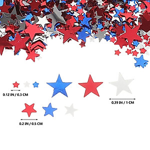 ABOOFAN Metallic Star Confetti Independence National Day Confetti Glitter Red White Blue Twinkle Stars Table Scatter Confetti for 4th of July American Theme Patriotic Party Supplies