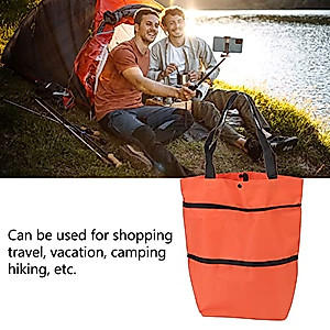 Trolley Bag, Foldable Shopping Cart with Wheels, Large Capacity Design Oxford Cloth for Camping (- #12)
