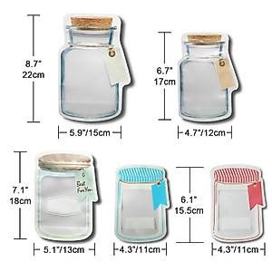 ANZKA 10 Pcs Reusable Jar Bags Mason Storage Bag for Food Snack Nut Dried Fruit Cookies, Safe Material Airtight Seal Leak-Proof Zip-lock Bottle Shaped Bag for Travel Camping Picnic Zipper Fresh Bags