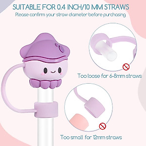 8 PCS Straw Covers Cap for Stanley Cup, Silicone Straw Topper for Stanley 30&40 Oz Tumbler, Cute Straw Caps in Various Shapes Reusable Straw Caps for Stanley Cup Accessories