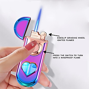 Double Flame Lighter,Jet Torch Lighter Windproof Lighter Tiger Cool Design for Gift, Exquisite Packaging, Refillable Butane Lighters,Suitable for Festival,Birthday, Candle, Gifts for Men