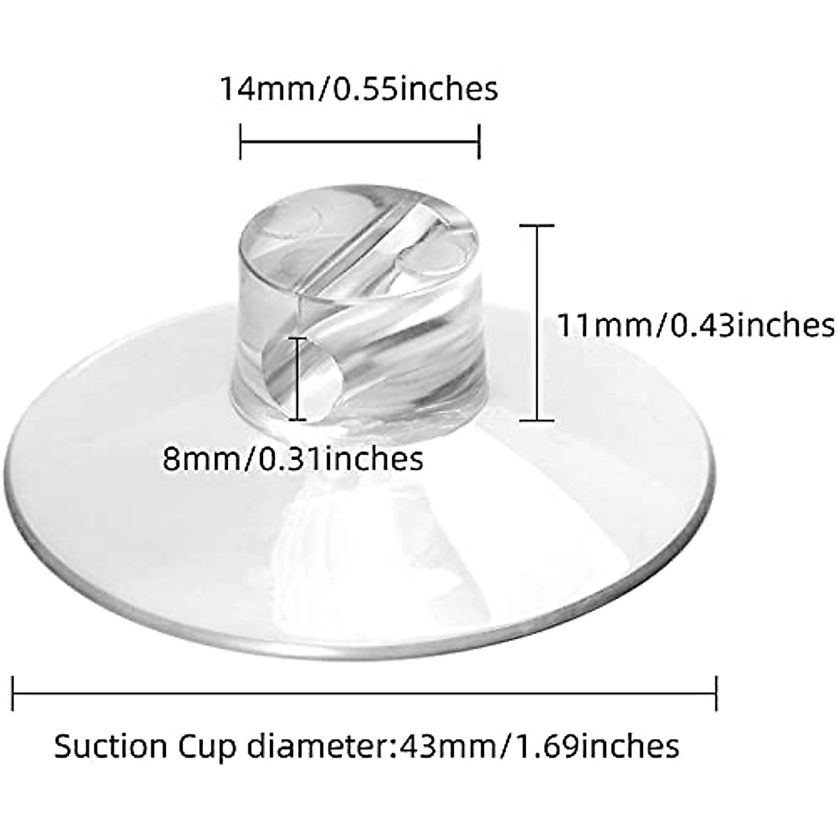 YeeBeny 8Pcs Shower Caddy Connectors Suction Cups for Bathroom, Heavy Strength Large Suction Cups Without Hooks, Replacement Suction Cups Compatible with Zenna Home, Simple Houseware, GeekDigg