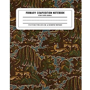 Tigers Primary Composition Book: Dotted Midline and Picture Space Perfect for Back to School: For Grades K-2 Composition School Exercise Book