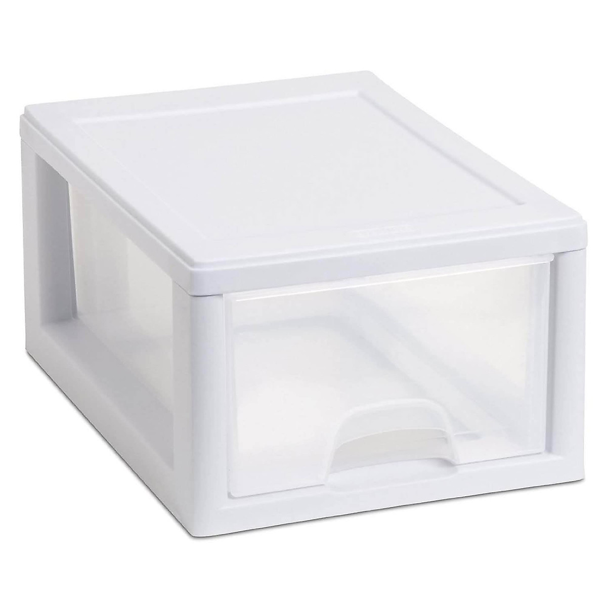 Sterilite 24-Pack Plastic Storage Drawers, Stackable Drawer Organizer Bins, Clear, 6 Qt