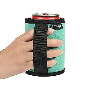 Cosmos Pack of 3 Soft Neoprene Can Cooler Sleeve Insulator Can Cover Insulated Can Sleeves with Handle for Standard 12 Fluid Ounce Drink & Beer Cans