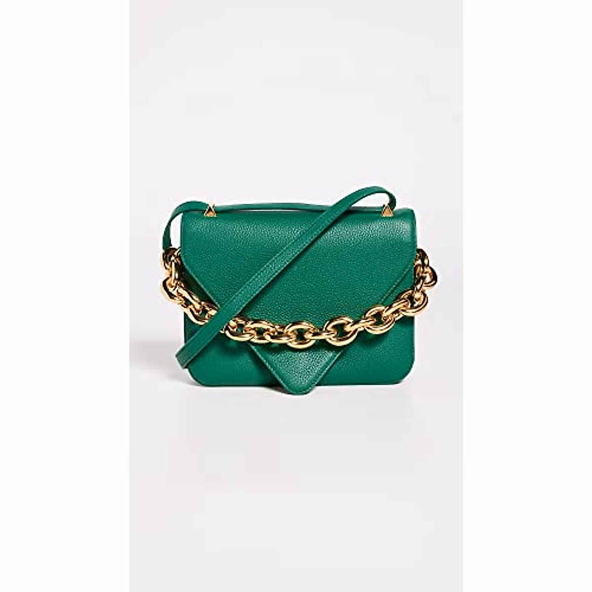 Bottega Veneta Women's Pre-Loved Small Mount Bag, Calfskin, Green, One Size