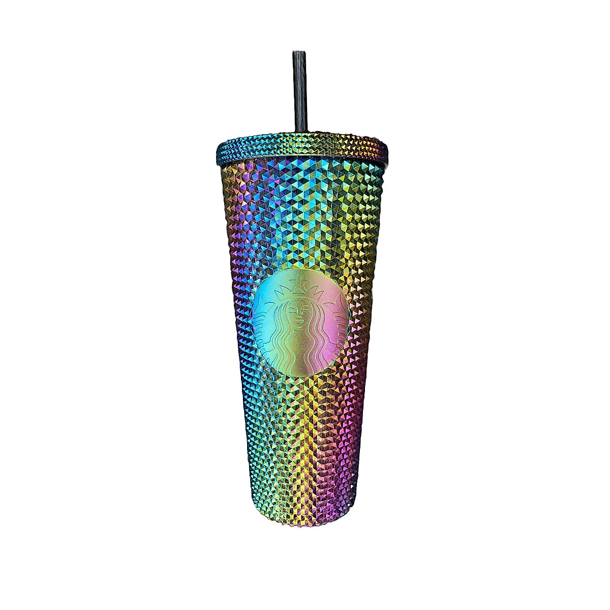 Satrbucks Limited Edition Studded Oil slick Rainbow Iridescent Tumbler Fall 2023 Venti 24 oz