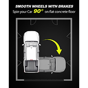 GARVEE Car Dolly Set of 4 with 8000 lbs Capacity, Manganese Steel Heavy Duty Car Mover Wheel Dollies with Antiskid Plate & 360 Degree Rotatable Wheel, 16"*13", Blue