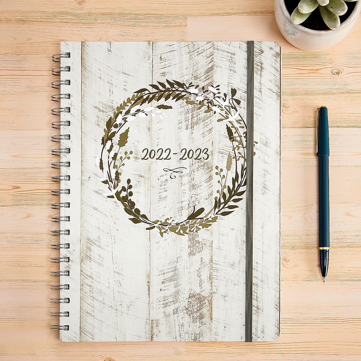Southworth Academic Planner (July 2022-June 2023), 8.5" x 11", Rustic Sage Wreath, Premium 28#/105 gsm Paper, Twin Wire (91036)