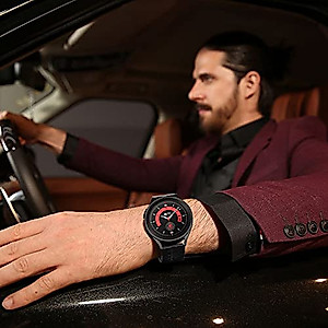 WINGLE for Galaxy Watch 5 Band Pro 45mm 44mm, Galaxy Watch 6 Band Classic 47mm 43mm 44mm 40mm, Samsung Galaxy Watch 4 Band Classic 46mm 42mm for Men Galaxy Watch 3/Gear S2 20mm Metal Bands, Black