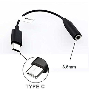 Headphone Adapter Type-C Earphone for Galaxy Tab S5e 10.5 Tablet, Jack Converter Audio Adaptor Earbud Headset Compatible with Samsung Galaxy Tab S5e 10.5