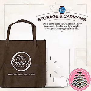 As Seen on Shark Tank Cupcake Stand - Dessert Stand, Tier Stand, Cupcake Stand-Hold Up to 90 Cupcakes-Catering Supplies for Buffet Display-Treat Stands for Dessert Table, Wedding Cake & Cupcake Stand